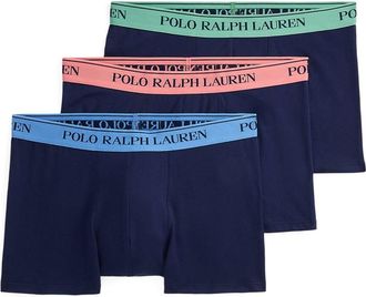 Ralph Lauren 3er Pack Boxer-Tunks aus elastischem Baumwollmix mit Label-Bund in