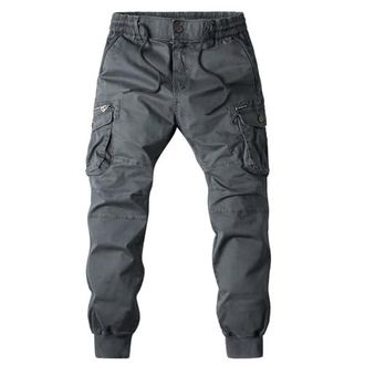 Generic Pantalon de jogging pour homme - Jambes larges - Pantalon cargo baggy - Pantalon chino - Taille et ourlet &eacute;lastiques - Pantalon dext&eacute;rieur avec poches