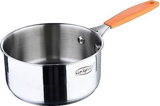 San Ignacio Compact - 16 cm Topf - Schmiedes Aluminium - Innenhitzer Whitford Fusion in hellem Schwarz - &Auml;u&szlig;eres im Matt -Finish - Liste f&uuml;r Induktion - Edelstahl