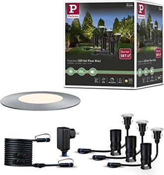 Paulmann Leuchten Paulmann 93697 Outdoor Plug & Shine Floor Mini 3er-Basisset IP65 3000K 3 x 2,5W 24