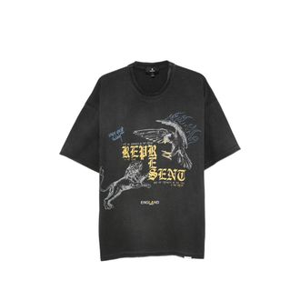 Represent Graphic Print Oversized T-Shirt - Black