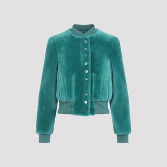 Alexander McQueen Alexander Mcqueen Blouson aviateur court en peau de mouton