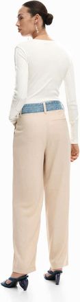 Desigual Hybrid - Pantalon - Beige-Neutral