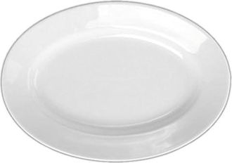 Holst Porzellan ITA 25 Porzellan Platte oval 25 x 17 cm Italy tief, weiß, 24.5 x 17 x 3 cm