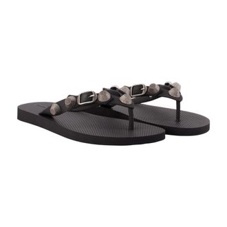 Balenciaga Womens Cagole Sandals - Balenciaga Recycled Tpu Black Other Shoes Flat-Shoes