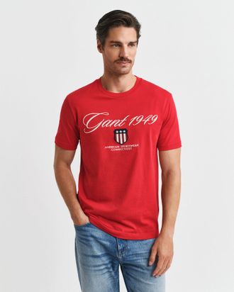 GANT Herren Script Graphic T-Shirt (XXXL) RUBY Rot