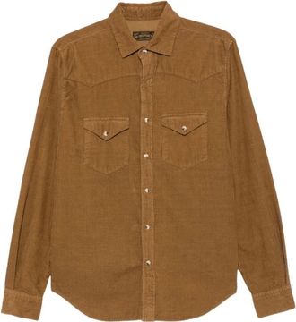 CHESAPEAKE'S Chemise Western en Velours Flagstaff - Homme - Chemises - Brun - Taille: M