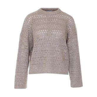 Brunello Cucinelli Strickpullover mit offener Strickung - - Knitwear - Damen - Beige - M