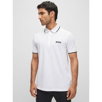 HUGO BOSS Poloshirt Paddy Pro 50469102 Wei&szlig; Regular Fit