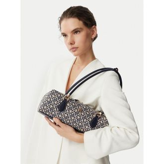 Tommy Hilfiger Handtasche Tommy Hilfiger Th Grace Shoulder Bag Jacquard AW0AW18752 Blau