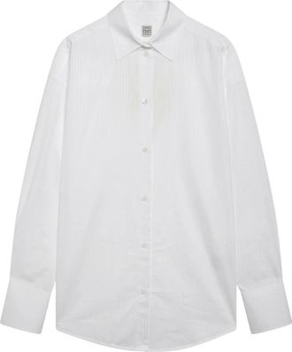 Toteme Femme, Blouses et Chemises, Blanc, Taille: 38 FR Chemise ray&eacute;e oversize