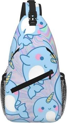 Generic Sacoche Tactique Imprim&eacute; de poisson mignon L&eacute;ger Sacs &agrave; Bandouli&egrave;re Antivol Sac Poitrine pour Homme &eacute;cole Femme