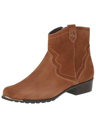 Caprice Bottines &agrave; Talon pour Femme 9-25306-43, Daim Cognac, 38 EU