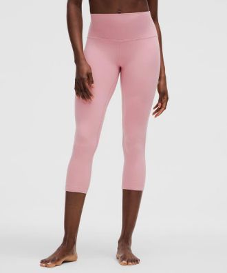 lululemon Align Crop Leggings mit hohem Bund f&uuml;r Frauen - 58 cm - Gr&ouml;&szlig;e 10 in Pink Tide