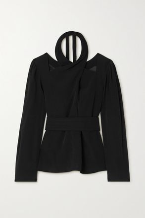 Dries Van Noten Bluse Aus Cr&ecirc;pe - Schwarz