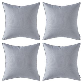 Miulee 4er Set Outdoor Kissenbezug wasserdichte Kissenbezüge Sofakissen Dekorativ Couchkissen Wetterfeste Kissenhülle Zierkissen Bezug Weich für Sofa Couch O