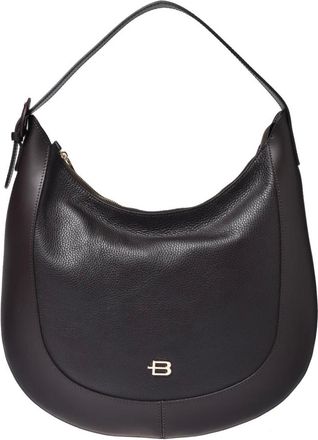Baldinini Femme, Sacs, Brun, Taille: ONE Size Tumbled Leather Hobo Bag