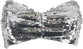 Simone Rocha Femme, Tops, Gris, Taille: 34 FR Sequined Bandeau Top