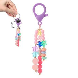 Generic Porte-cl&eacute;s en perles d - Charm l&eacute;ger - Charm d&eacute;coratif pour sac &agrave; main | Pendentif d&eacute;coratif pour sac &agrave; dos, porte-cl&eacute;s durable pour sac &agrave; dos, access