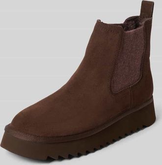 Tamaris Boots aus Rindsnappa mit Profilsohle