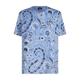 Etro Bandana Print Rundhals-T-Shirt - - Tops - Damen - Mehrfarbig - XS