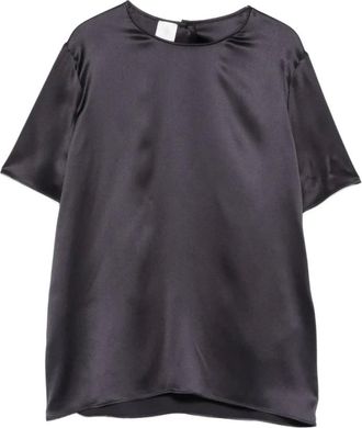 Eleventy Femme, Tops, Bleu, Taille: 40 FR T-shirt en soie
