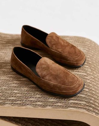 Vagabond Sammie - Mocassins &agrave; enfiler en daim &agrave; bout rond - Marron