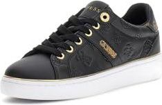 Guess Guess Britz FLFBTZFAL12 Baskets en relief avec détails métalliques, Noir, 36 EU