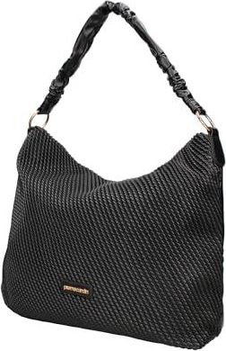 Pierre Cardin Sac &agrave; bandouli&egrave;re femme Polyur&eacute;thane en polyur&eacute;thane 40x33x12 cm 6869-GN43, Noir, Taille unique