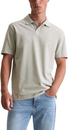 Marc O'Polo Denim Herren Kurzarm-Poloshirt aus Bio-Baumwolle Regular Fit, Grau (Light Gravel Melange), XXL