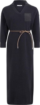 PESERICO Femme, Robes, Noir, Taille: 44 FR Robes