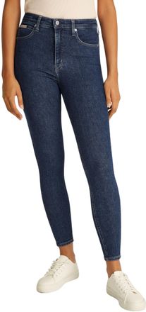Calvin Klein Damen Jeans Hose Super Skinny Ankle High Waist, Blau (Denim Dark), 29W