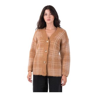 Vince Stilvoller Plaid Cardigan - - Knitwear - Damen - Braun - XS/S