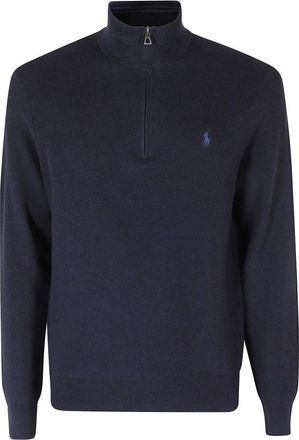 Polo Ralph Lauren Homme, Pulls, Bleu, Taille: XL Pull Over &agrave; Demi-Fermeture &Eacute;clair