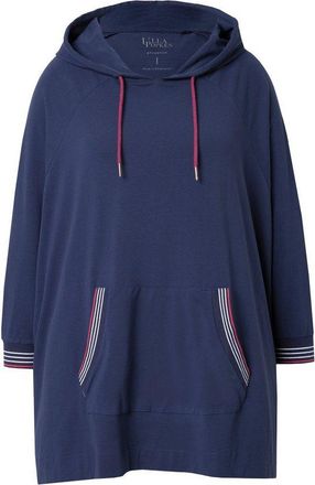 Ulla Popken Sweatjacke Loungwear-Poncho oversized Kapuze Langarm