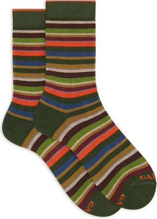 Gallo Gallo, Homme, Sous-v&ecirc;tements, Multicolore, Taille: M Chaussettes Courtes Micro-Ray&eacute;es en Coton et Cachemire