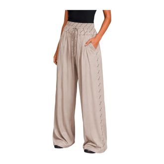 Off the Pitch Satin Paige Hose - - Trousers - Damen - Beige - L