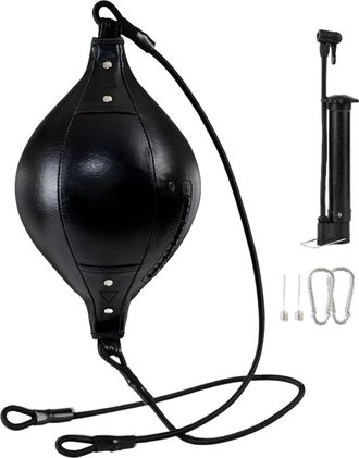 Generico Doppelter Ende, flexibler Boxball aus elastischem PU-Leder, verstellbare Tr&auml;ger, verbessert die Koordinationsgeschwindigkeit und das Trainingswerkzeug