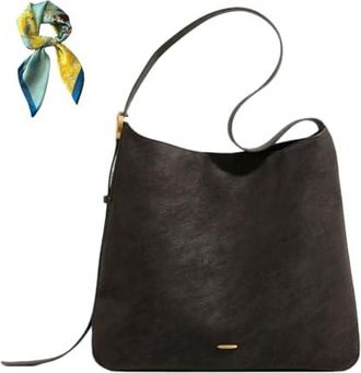 Generic Women Brown Underarm Shoulder Bag,Slouchy Hobo Vegan Leather Trendy Tote Bags,Faux Suede Purse Crossbody Bucket Bag (Coffee)