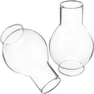 SOLUSTRE 2 St&uuml;ck Transparente Glas kerzenh&uuml;llen Winddichte Hohe Schutzh&uuml;llen aus Klarem Glas f&uuml;r Stumpenkerzen Eleganter Lampenschirm f&uuml;r Zuhause Restaurant un