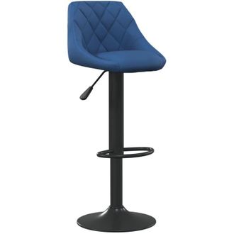vidaXL Vidaxl - Tabouret de bar Bleu Velours