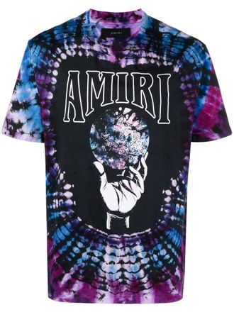 Amiri t-shirt en coton &agrave; imprim&eacute; tie-dye - Violet
