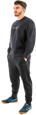 A|X Armani Exchange Long Sleeve, Front Tone Logo Maillot de surv&ecirc;tement, Bleu fonc&eacute;, XXL Homme