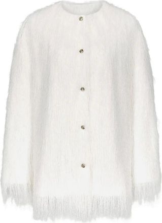 Loulou Studio Femme, Pulls, Blanc, Taille: 38 FR Filipo Oval-Shaped Coat