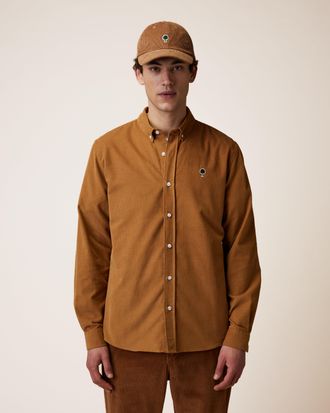 Faguo Chemise en velours camel