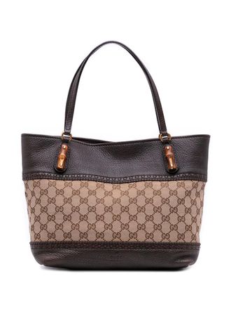 Gucci grand sac cabas Laidback Crafty en toile GG médium (2016-2025) - Marron