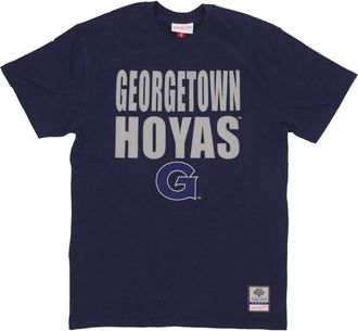 Mitchell & Ness Georgetown Hoyas Basketball Tee - - Tops - Herren - Blau - XL