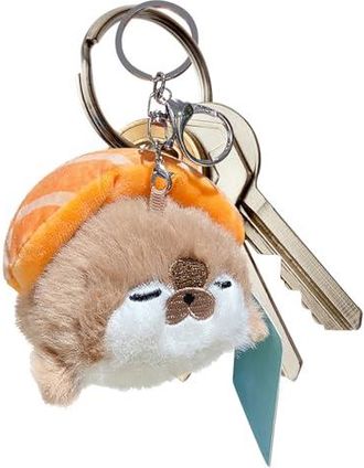 Generic Porte-cl&eacute;s mignon en peluche, porte-cl&eacute;s en peluche douce &agrave; c&acirc;liner de 12 cm, petit porte-cl&eacute;s en peluche pour sacs, pendentif adorable en tissu de co