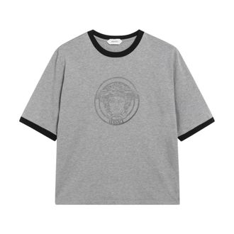 Versace Femme, Tops, Gris, Taille: 38 FR T-Chemises