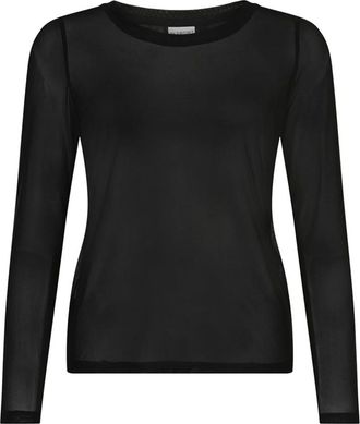In Front IN Front, Femme, Tops, Noir, Taille: 44 FR T-shirt à manches longues en maille